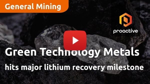 Công ty Green Technology Metals đạt được tỷ lệ thu hồi tinh quặng ...