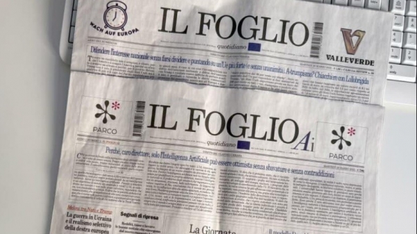 Tờ Il Foglio (Italy) ra mắt số báo đầu tiên do trí tuệ nhân tạo thực ...